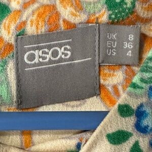 ASOS | Dresses | Asos Sheath Dress Floral Print With Abstract Design ...